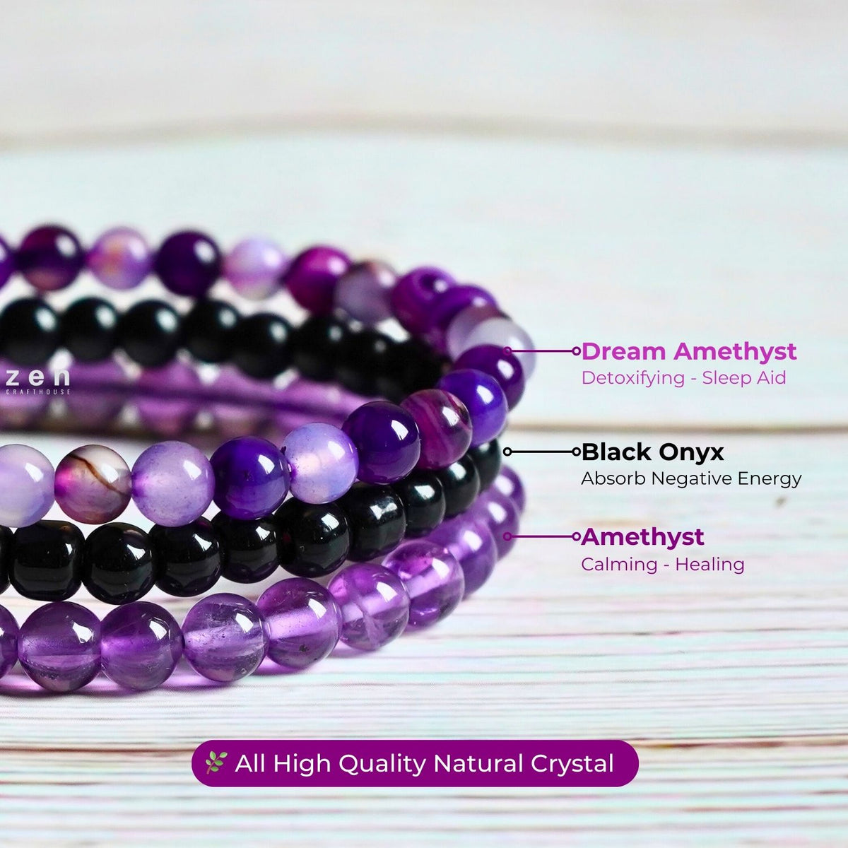 Anxiety Bracelet Pack (Set Of 3) - Zencrafthouse