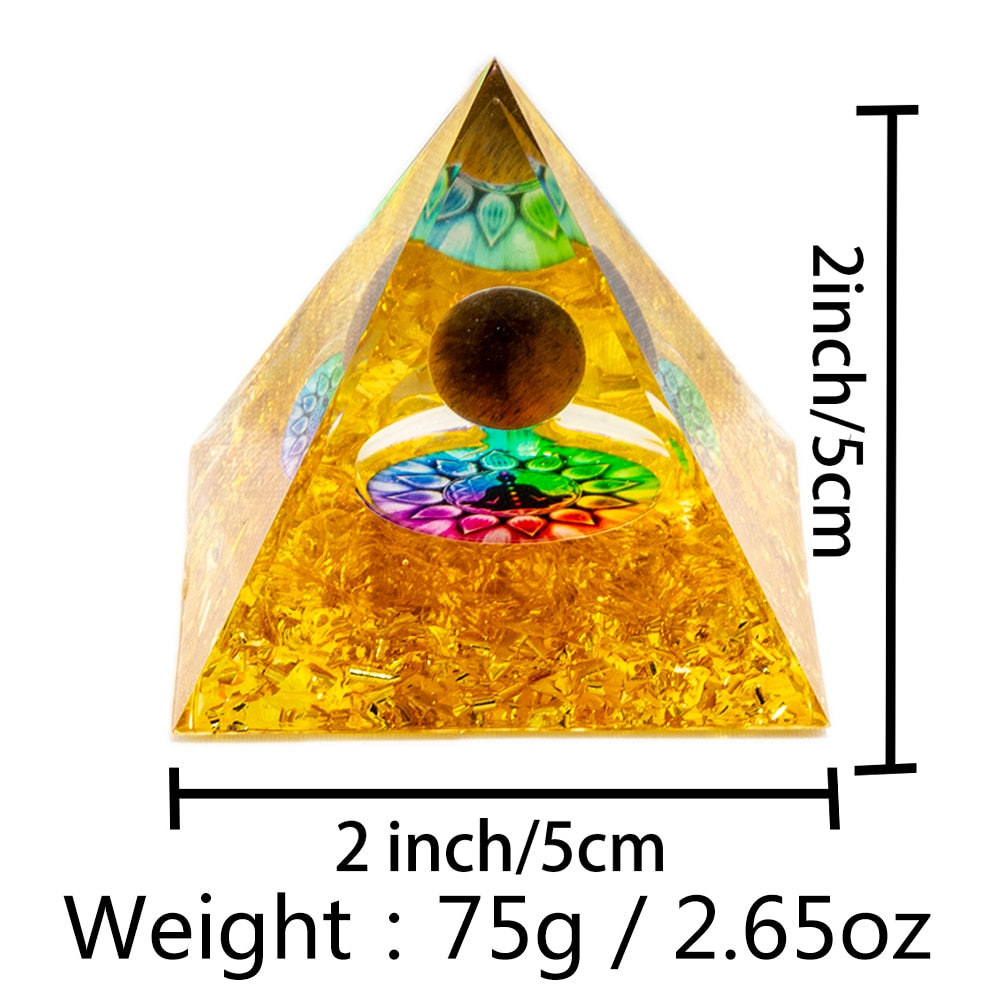 Sacred Energy Crystal Ball Pyramid - Zencrafthouse